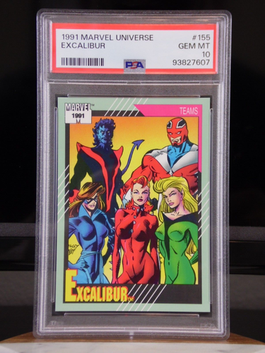 1991 IMPEL MARVEL UNIVERSE EXCALIBUR #155 SERIES 2 TRADING CARD PSA 10 ...