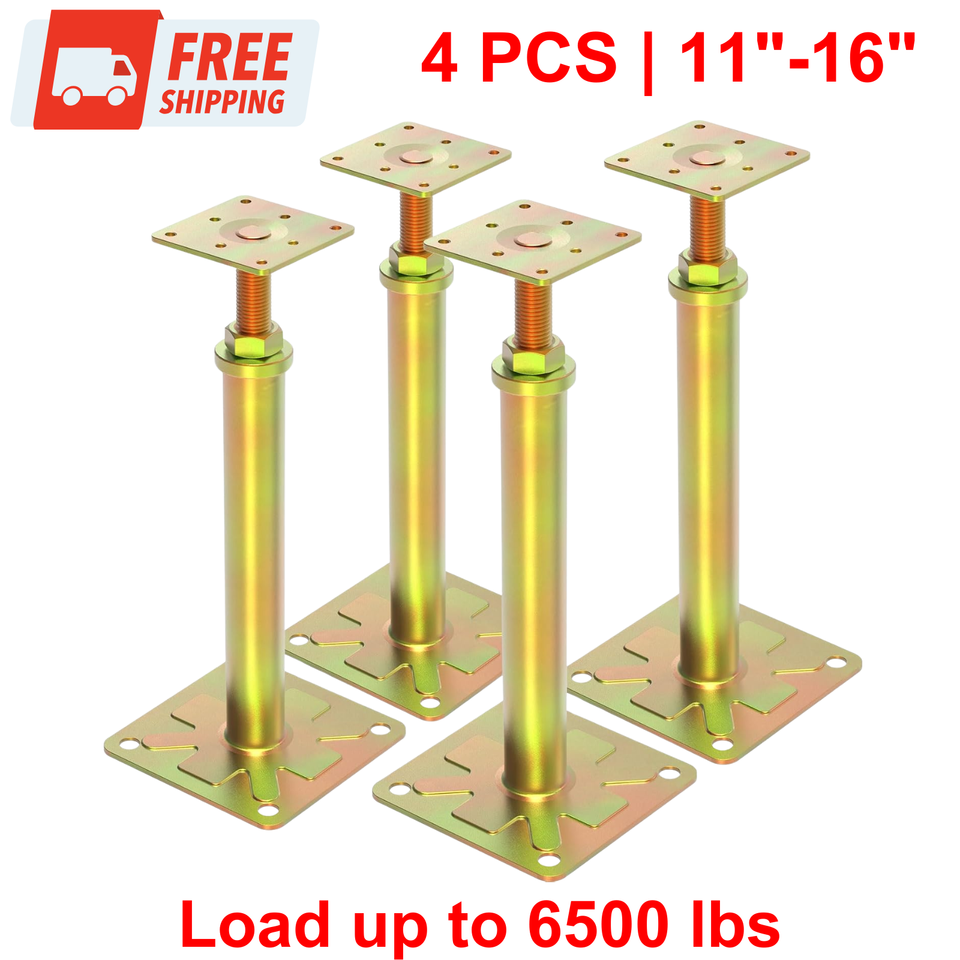 4 Pack House Jacks for Leveling Adjustable Floor Jack Post Floor Jack ...