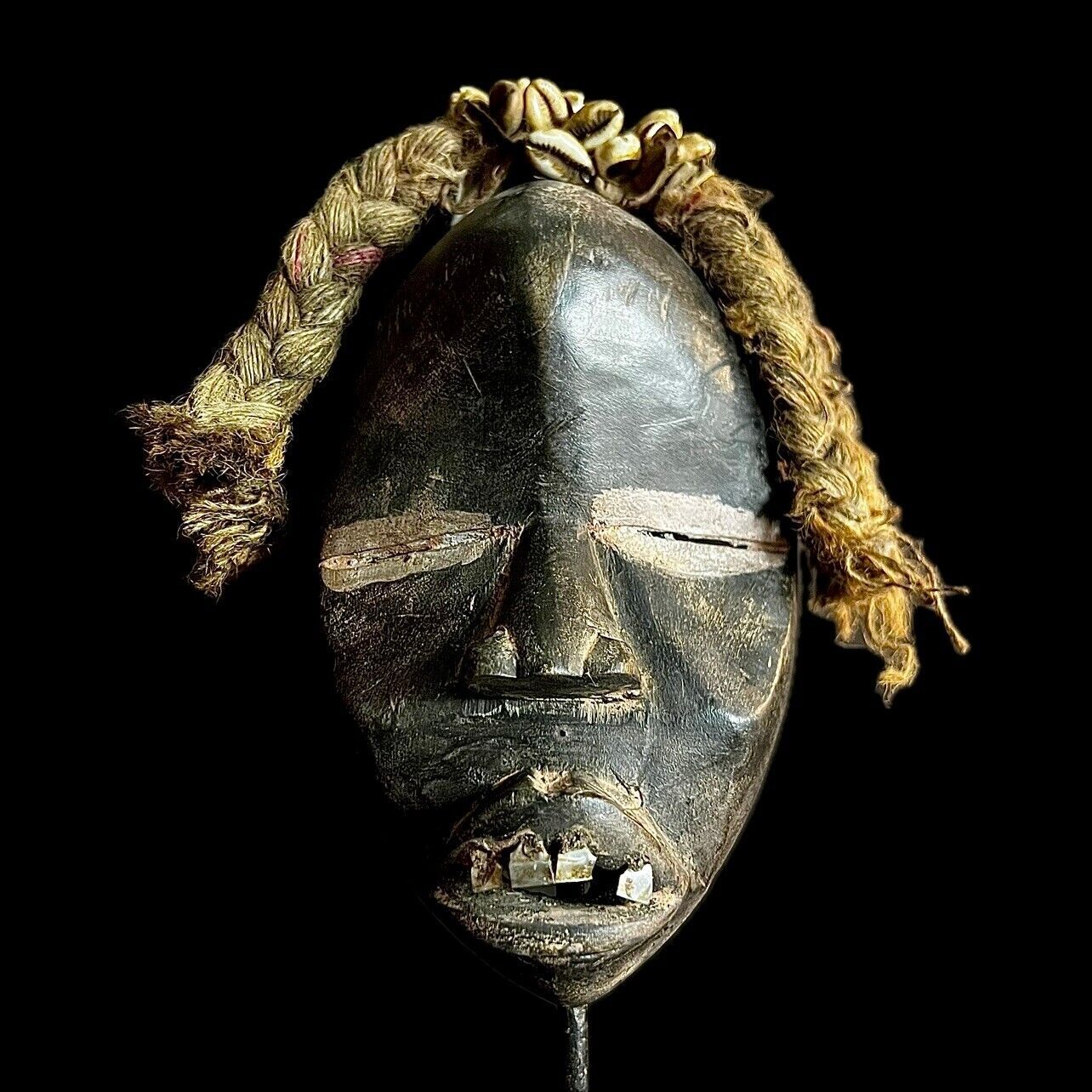 Face Mask African Tribal Wooden African Dan Tribe Mask cowrie shells ...