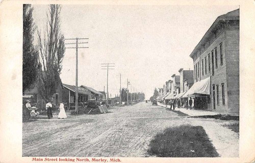Morley Michigan Main Street Looking North Antique Postcard J46987 | eBay