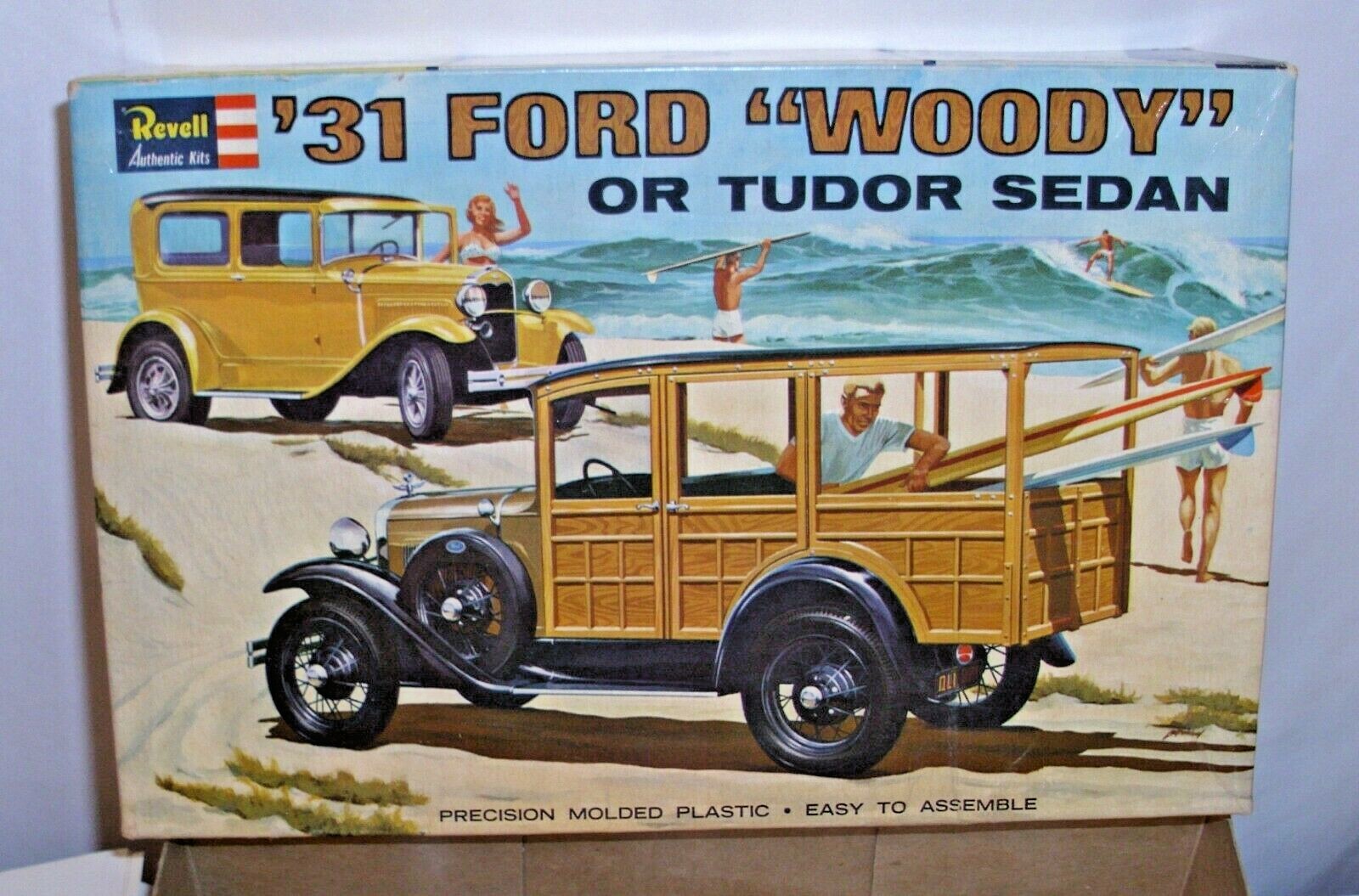 REVELL 31 FORD WOODY OR TUDOR SEDAN CAR MODEL KIT BOXED 1/25 H-1275:200 ...