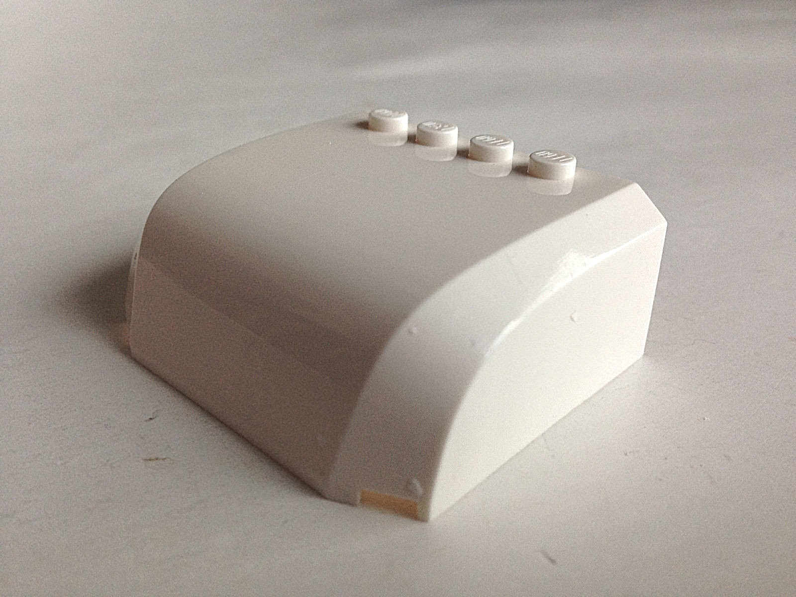 LEGO Curved Top Canopy or Windscreen w/ 4 Top Studs, White, 5x6x2, Part ...