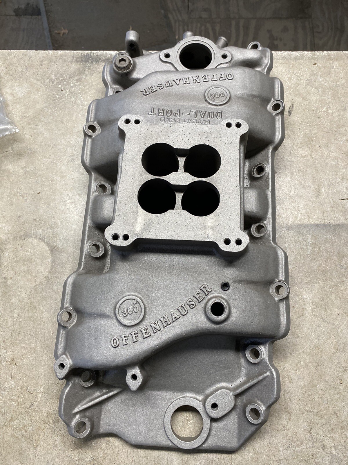 Offenhauser Dual Port BBC Intake Manifold 360 Degree Big Block Chevy ...
