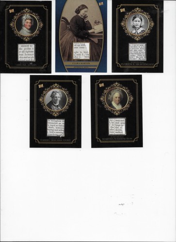 PIECES OF THE PAST 5-CARD LOT OF RELICS ASSOCIATED WITH FAMOUS AMERICAN ...