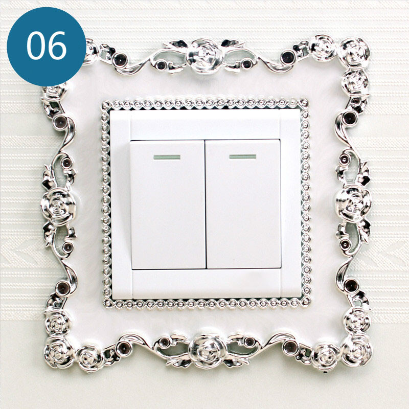 3D Resin Light Switch Surround Sticker Cover Socket Plate Panels Wall ...