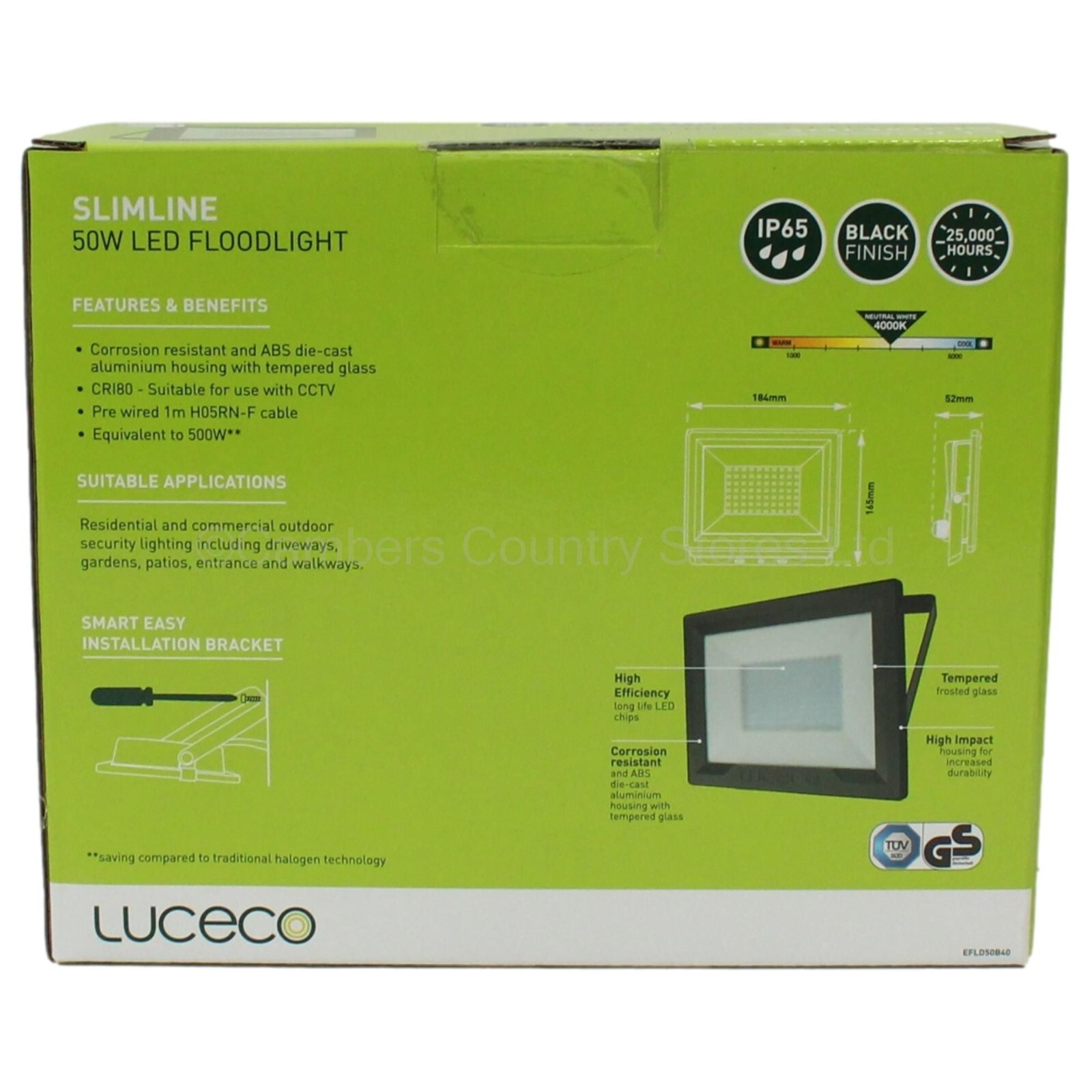 NEW Luceco ECO LED Slimline Floodlight Security Light With / Without ...