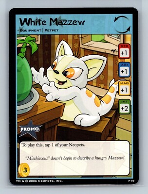 Neopets TCG - White Mazzew P19 - Promo Silver Stamp 2006 | eBay