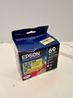 Epson 69 4pk Combo Ink Cartridges - Black/Cyan/Magenta/Yellow ...