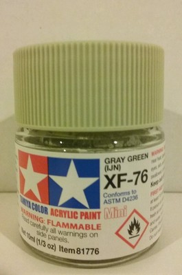Tamiya acrylic paint XF-76 Grey green (IJN) 10ml Mini | eBay