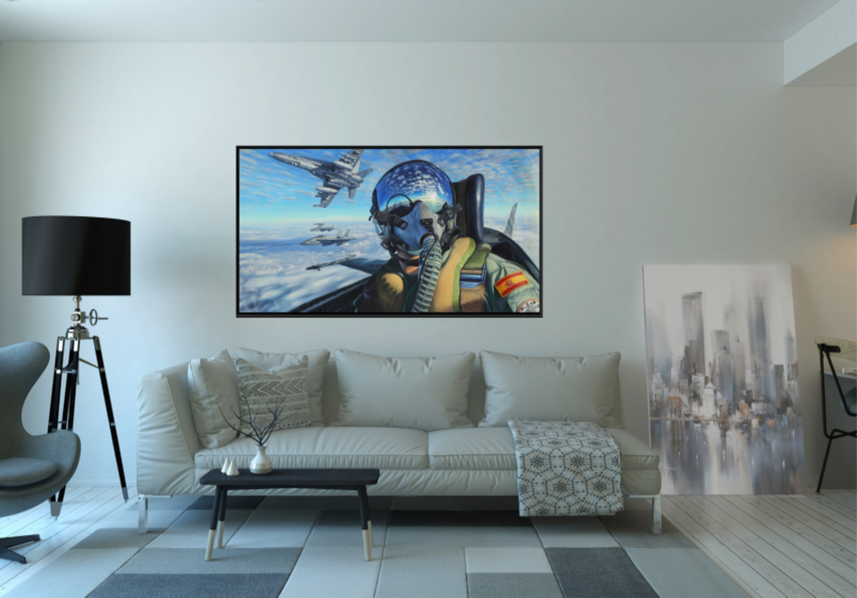 Jet Fighter Pilot Military Plane Poster Print A5, A4, A3, A2, A1,A0 ...