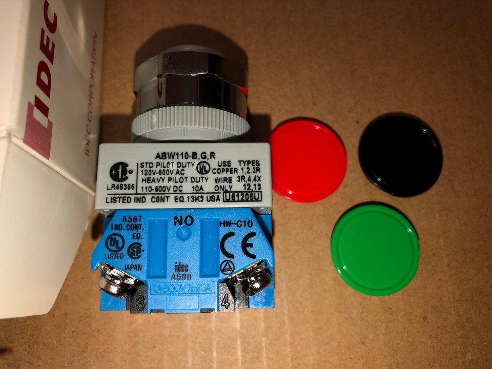 IDEC Corporation ABW110-B.G.R Pushbutton Switch 22 mm Flush 1 N.O. | eBay