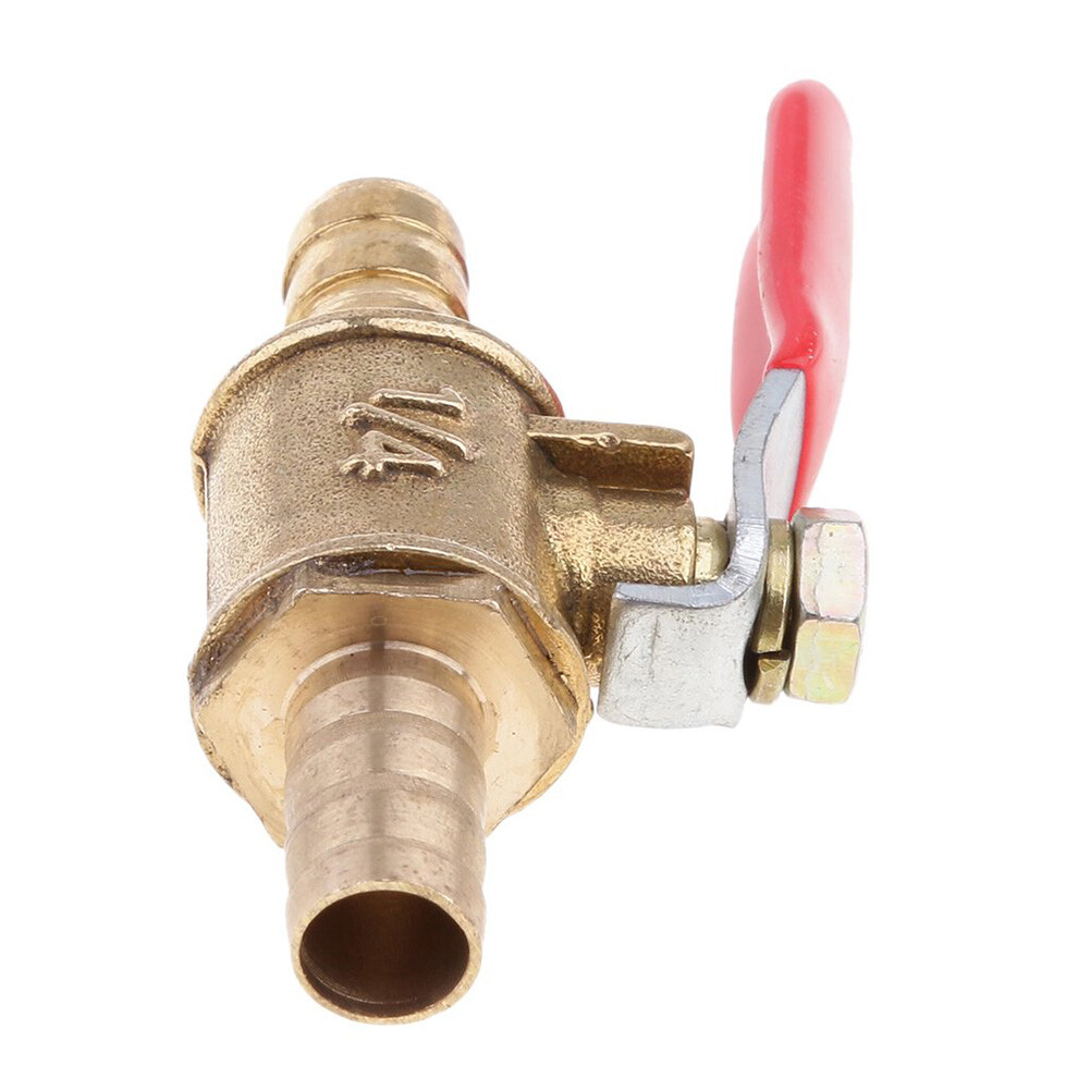 1/3Pcs Brass Barbed Shut Off Valve Cock Tap Inline Ball Valve Lever ...