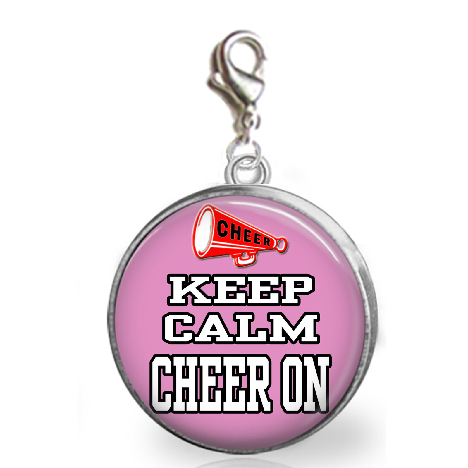 Keep Calm Cheer On Cheerleading Charm for Bracelets Zippers Purse Charm ...