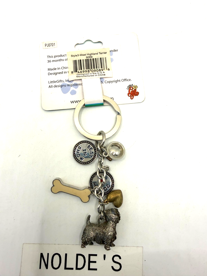 Little Gifts West Highland Terrier breed I Love My Dog keychain(DS 435 ...
