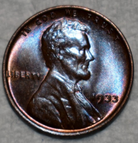 Brilliant Uncirculated 1933-P Lincoln Cent, Beautifully Toned specimen ...