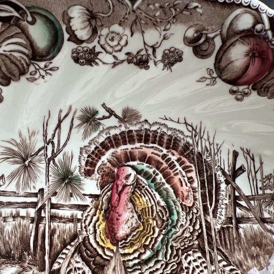 Vtg Johnson Brothers His Majesty Vegetable Bowl Serving Turkey Made In ...