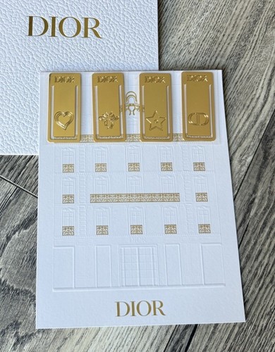 Christian Dior Bookmark PaperClip 4pc Set Gold CD Bee Star Heart VIP ...