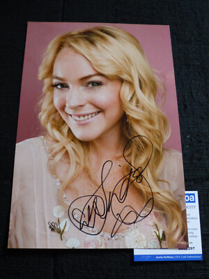 LINDSEY LOHAN signed autograph 8x12 Photo autographed InPerson ACOA COA ...