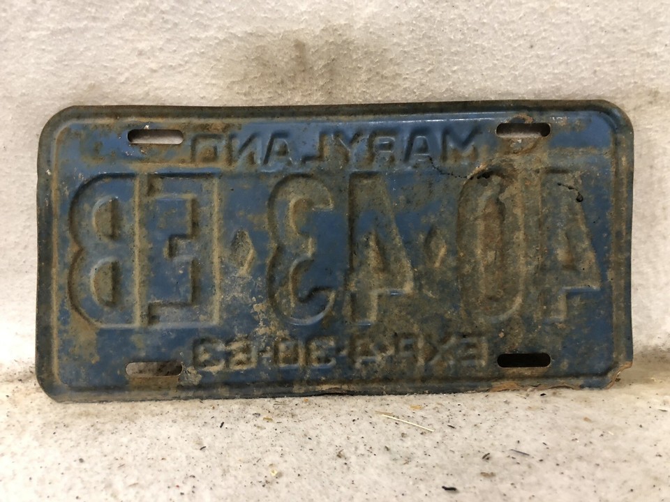 Vintage 1963 Maryland License Plate | eBay