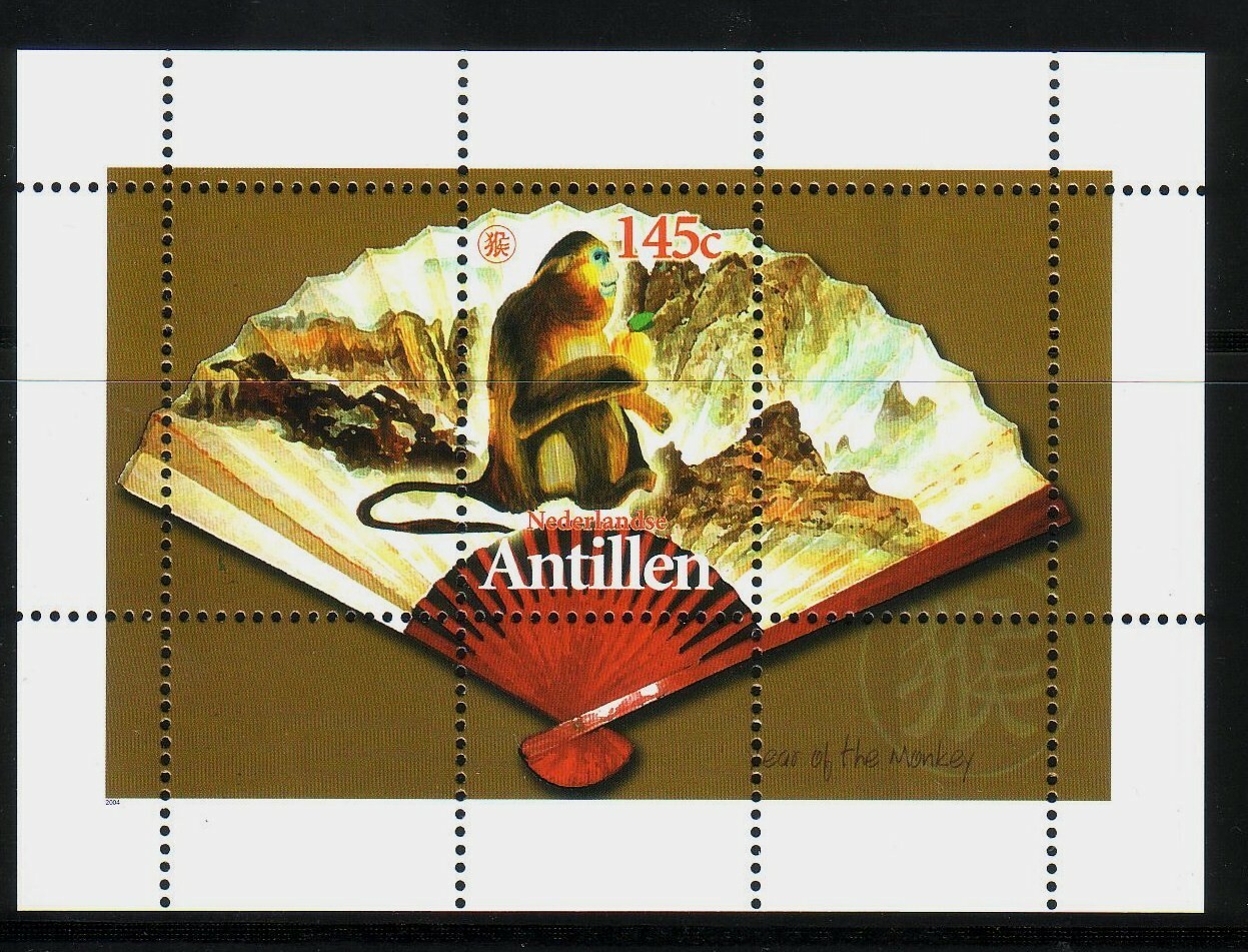 Netherlands - Dutch Antilles Issue 2004 (SS 1486) Year of the Monkey | eBay