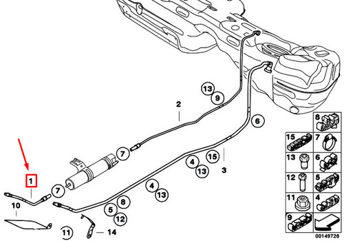 NEW BMW 1 E81 FRONT FUEL FEED PIPE 16127176663 OEM | eBay