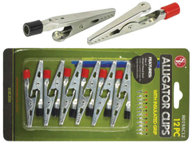 12Pc Alligator Clips Set with Insulated Grip Set for Electrical Craft ...