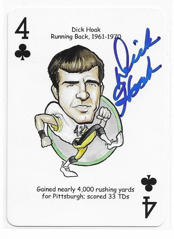 DICK HOAK Autographed Signed Herodecks Football card Pittsburgh ...