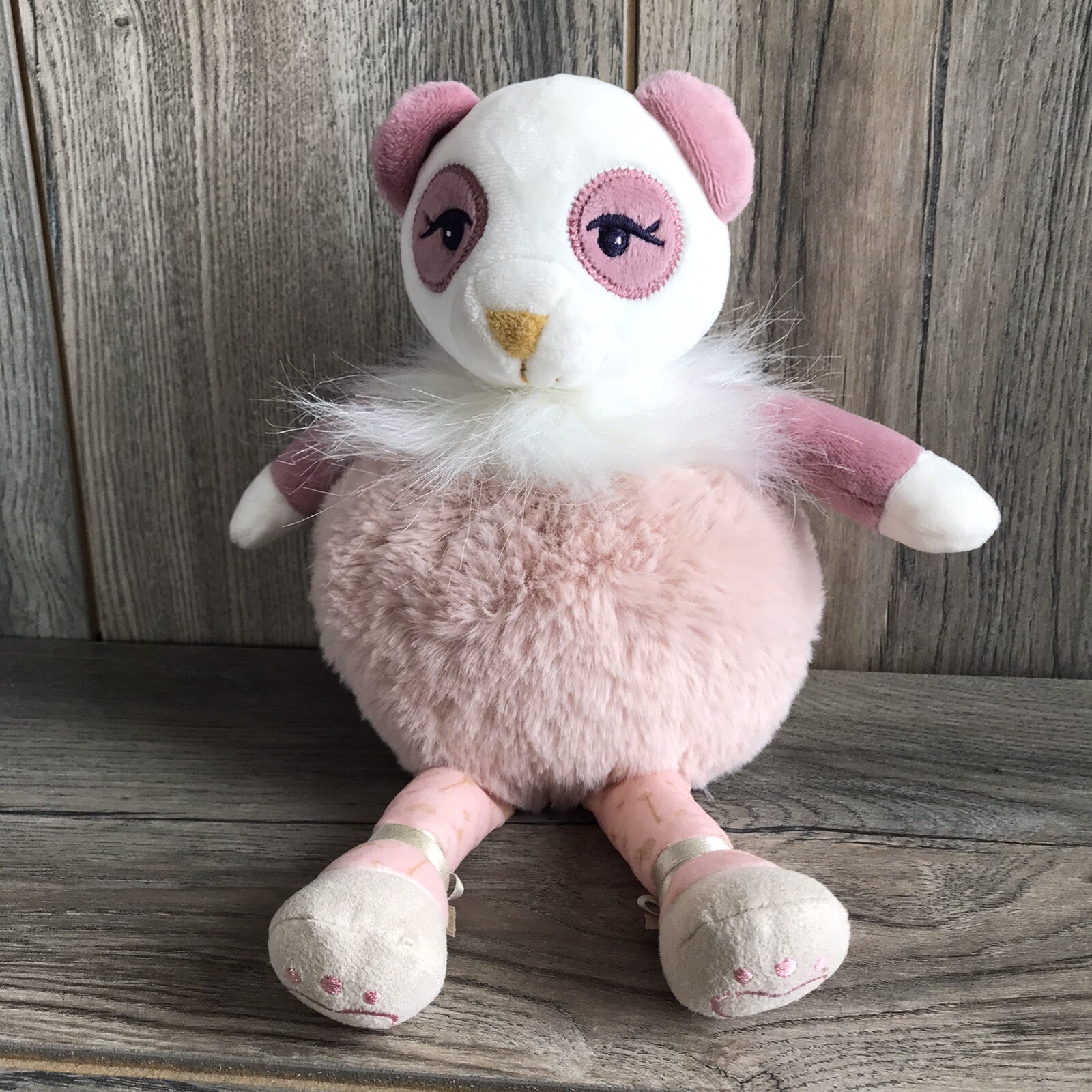 Juratoys Ballerina Bear Lovey Plush Lovey Pink Kaloo Fluffy Soft Round ...