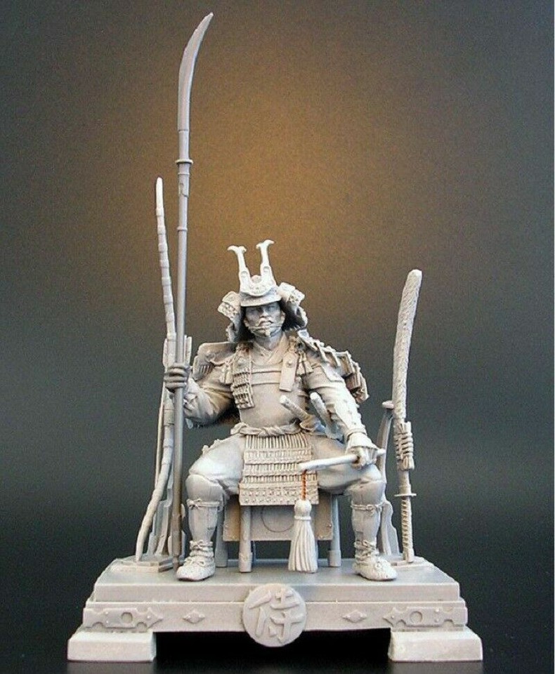 1/32 54mm Resin Figure Model Kit Japanese Samurai Warrior With Base ...