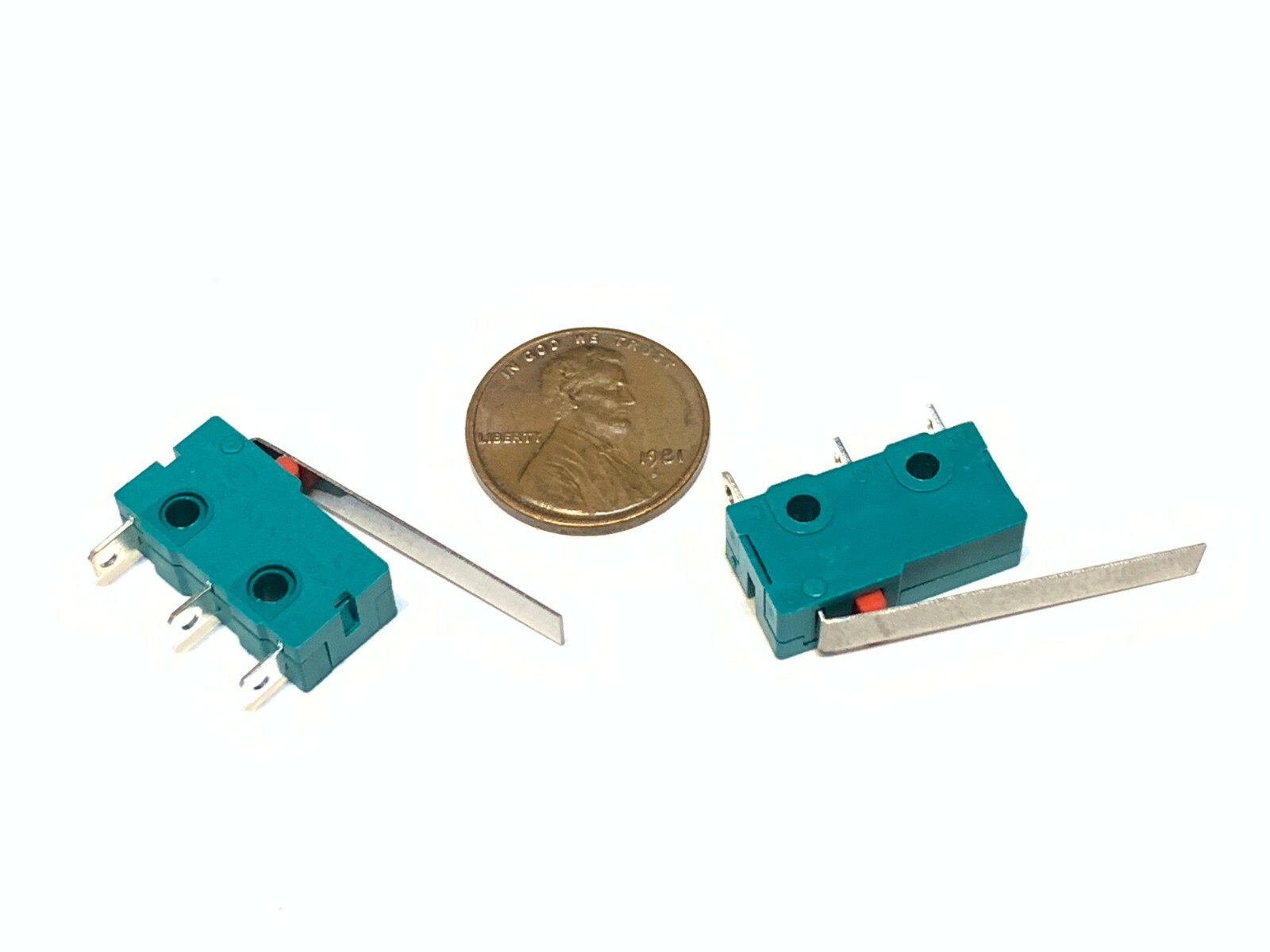 2 Green limit switch long lever normally open or closed Straight Hinge ...