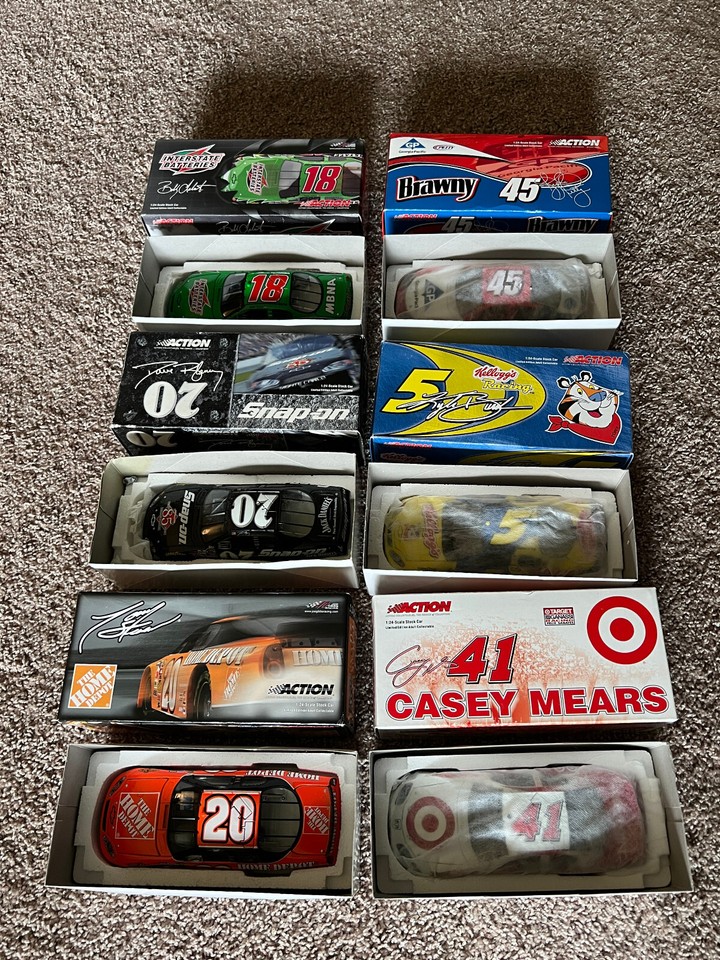 NASCAR Die Cast Stock Cars Lot (10) 1/24 Scale ACTION 05 Jarrett Petty ...