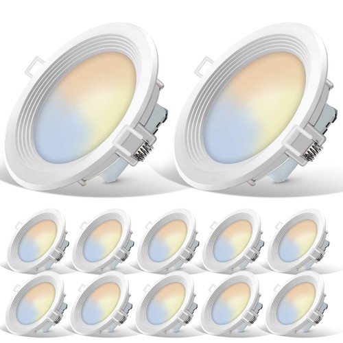 5CCT LED Slim Recessed Lighting, 6 inch Downlight, 14W=85W, Dimmable ...