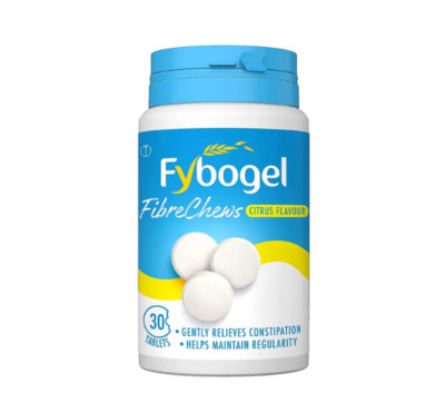Fybogel Fibre Chews for Constipation Relief, Citrus Flavour Chewable ...