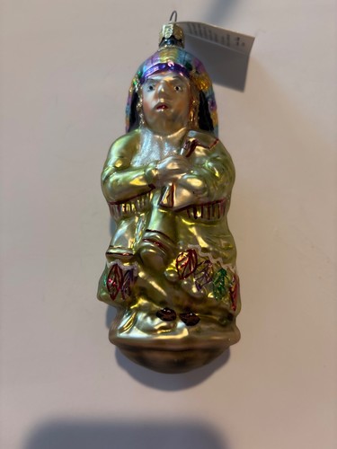 RETIRED CHRISTOPHER RADKO GLASS NATIVE AMERICAN INDIAN ORNAMENT 91-034 ...