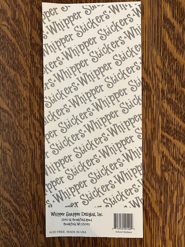 School Stickers (HTF Vintage Whipper Snapper Designs): Scrapbooking | eBay