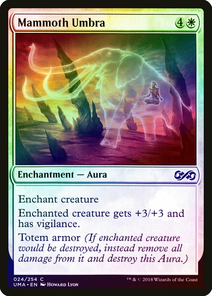 Mammoth Umbra FOIL Ultimate Masters NM White Common MAGIC MTG CARD ...