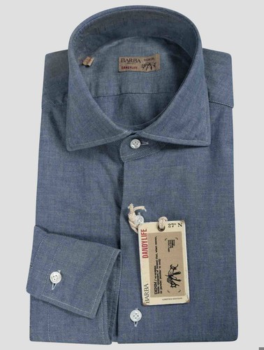 NEW BARBA NAPOLI DENIM COTTON SHIRT US 15 - EU 38 US865 | eBay
