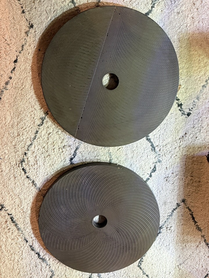 Pair Of Vintage Original Finish/Patina Olympic York Milled 45lb Weight ...