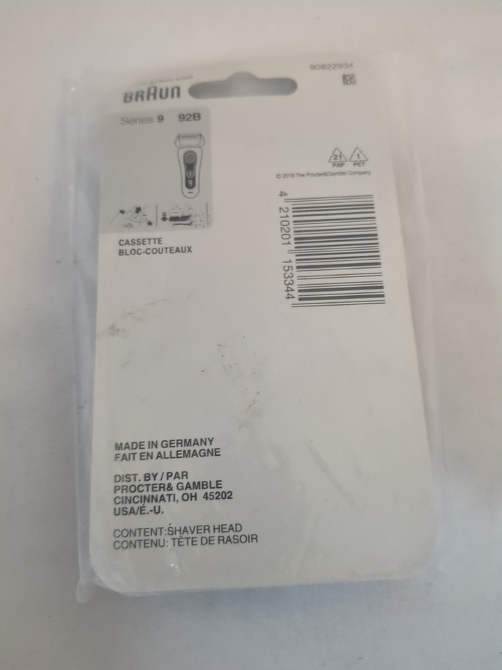 Original Braun Silver Head 92S Replacement Head Series 9 Electric ...