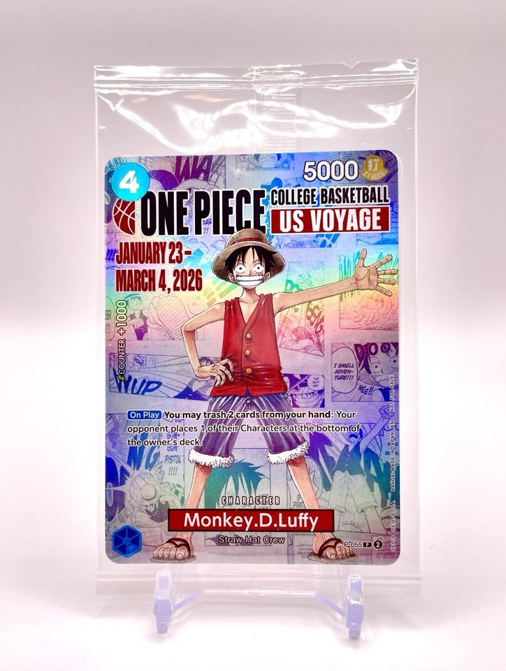 One Piece Monkey D. Luffy US College Basketball Promo Card *Read ...