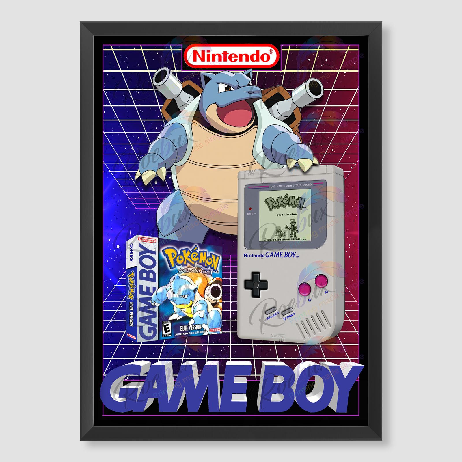 Pokémon 3 set Wall Art Game Boy Poster Red Blue Yellow Home Print ...