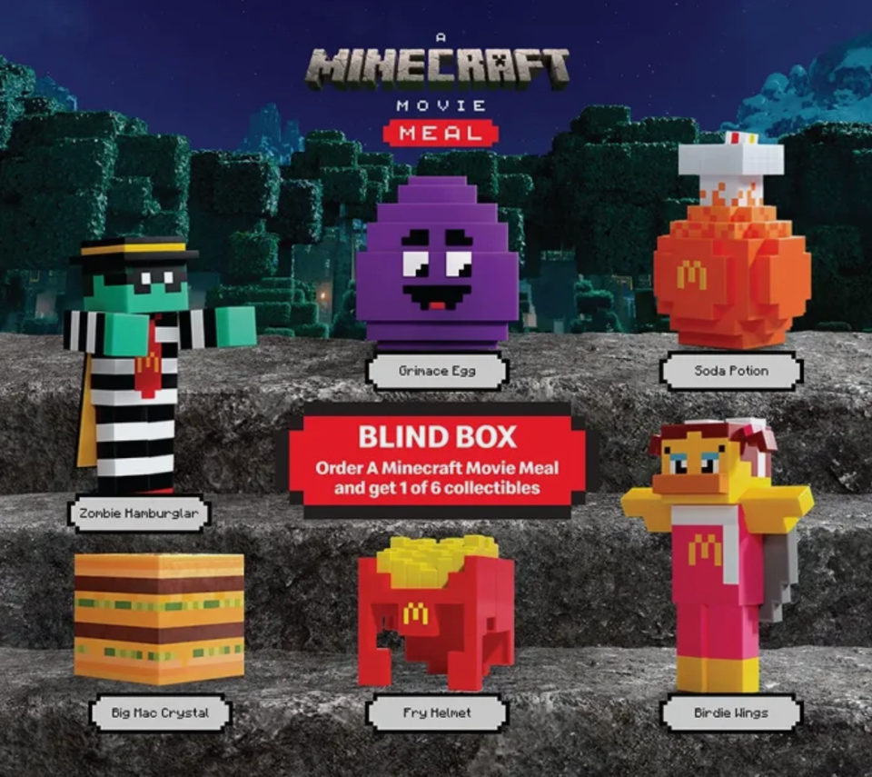 McDonald’s Adult Happy Meal Minecraft Toys 2025 Complete Set of 6 ...