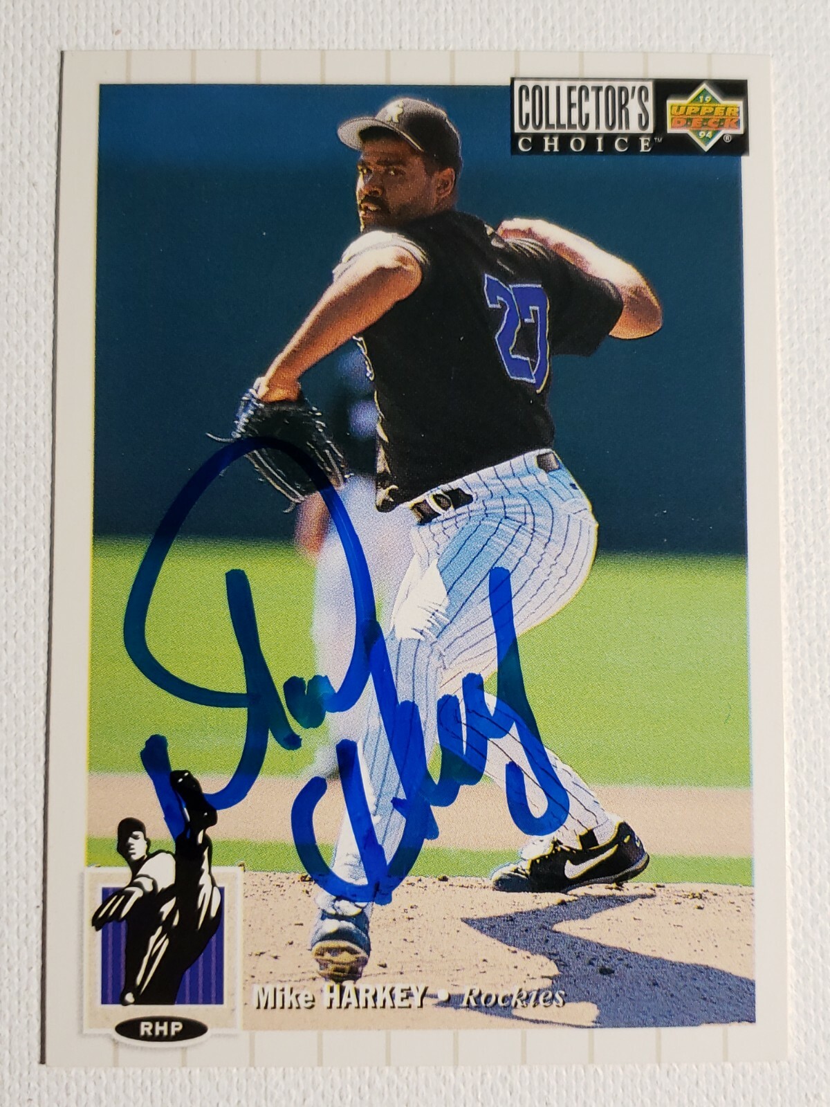 1994 UD Collectors Choice Mike Harkey Rockies Autograph Card Cubs ...