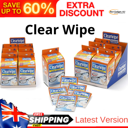 Clear Wipe Lens Cleaner 20p x 6 Clearwipe | eBay Australia