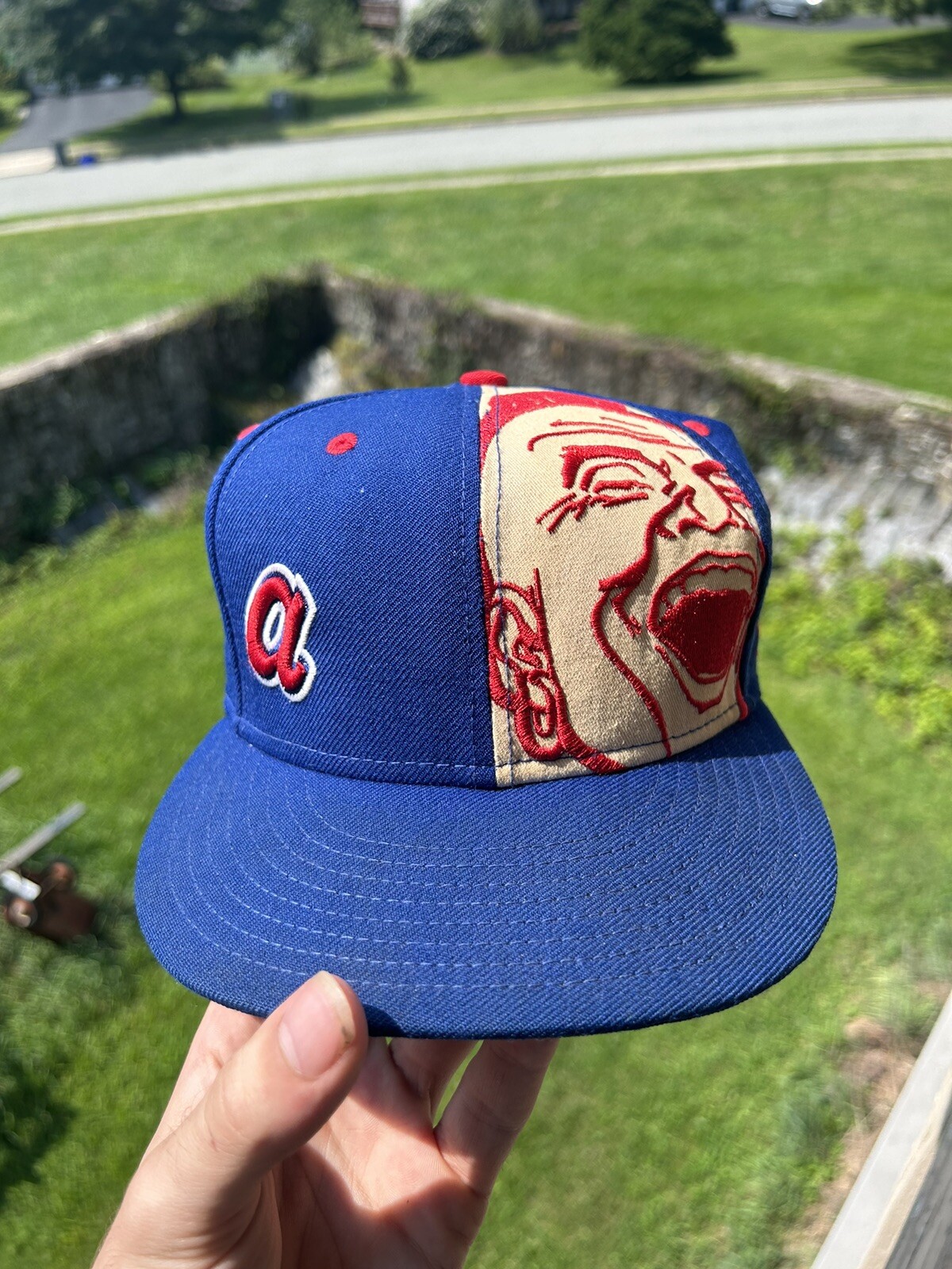 Rare Banned Logo Atlanta Braves New Era 59fifty Chief… - Gem