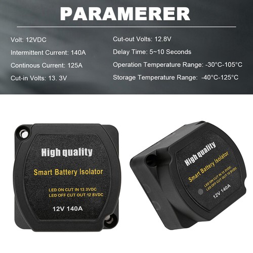 12V 140A Smart Dual Battery System Isolator Car Voltage Sensitive Relay ...