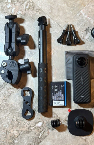 Insta360 X4 ONE X4 8K 360 + Invisible Stick + Motorcycle Mount | eBay