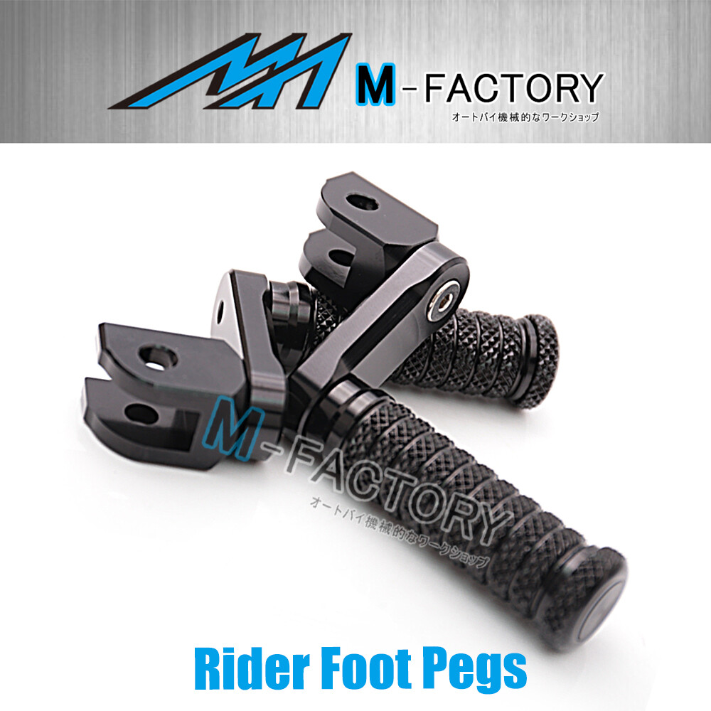 Black M-Grip 40mm Extended Front Foot Pegs For Harley Davidson Iron 883 ...