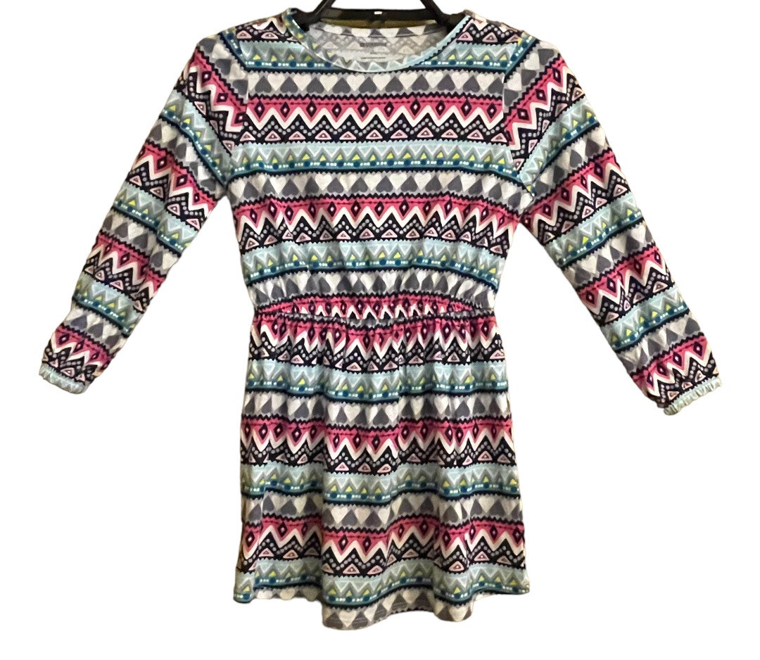Gymboree Fair Isle Dress Girls Small 5-6 Ice Dancer Ikat Long Sleeve ...