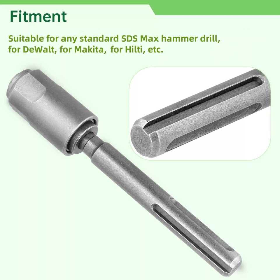 1Pc Silver SDS Max to SDS Plus 40Cr Hammer Drill Adaptor Power Tool ...